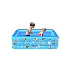 besportble inflatable swimming pool, pvc inflatable pool summer outdoor home garden backyard kids swimming pool (120cm 2 layers) swimming pools