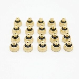 20pcs Brass Misting Nozzles Wate Mist Fogging Fine Spray Nozzle Garden 0.016"