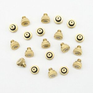 20pcs Brass Misting Nozzles Wate Mist Fogging Fine Spray Nozzle Garden 0.016"