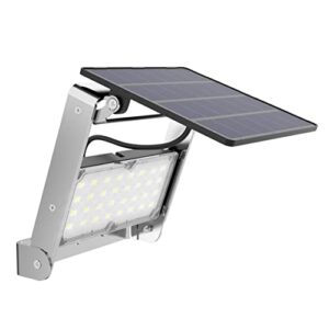 solar lights outdoor, motion sensor security lights, multiangle adjustable lightweight solar wall lights with 40 high bright led waterproof aluminum alloys flood light for garden garage patio