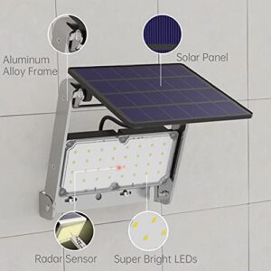 Solar Lights Outdoor, Motion Sensor Security Lights, Multiangle Adjustable Lightweight Solar Wall Lights with 40 High Bright LED Waterproof Aluminum Alloys Flood Light for Garden Garage Patio