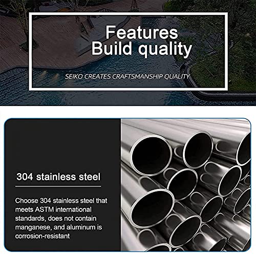 BTZHY Swimming Pool Handrails, 304 Stainless Steel Safety Handle, Humanized Pool Railings for Garden Backyard Pools Easy to Install (1PCS)