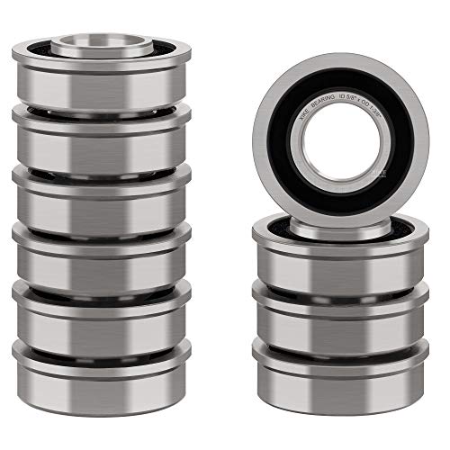 5/8" Bearing (Pack - 10), ID 5/8" x OD 1-3/8" - Lawn Mower and Wheelbarrows & Carts Wheel Bearing - Marathon# 60602 Flanged Precision Ball Bearing.