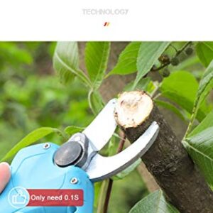 ATAAY 16.8VCordless Pruner Lithium-ion Pruning Shear Efficient Scissors Bonsai Electric Tree Branches Garden Tools Electric