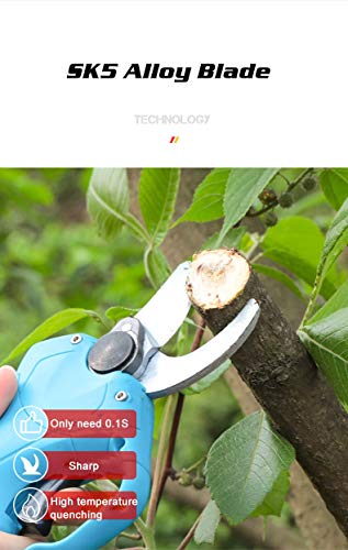 ATAAY 16.8VCordless Pruner Lithium-ion Pruning Shear Efficient Scissors Bonsai Electric Tree Branches Garden Tools Electric