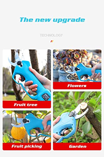 ATAAY 16.8VCordless Pruner Lithium-ion Pruning Shear Efficient Scissors Bonsai Electric Tree Branches Garden Tools Electric