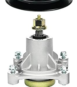 OKH New Parts 174356 Spindle Assembly with Pulley Replace 532174356 82-015 285-108 11014 GT2248 GTH2248 GTH2548 YTH1848XP YTH2748 Jonsered 532174358 LT19A LT2119A LT2122A Pulley 539113962