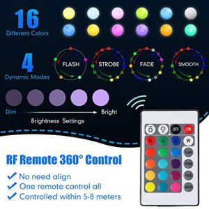 12 Packs Floating Pool Lights with 3 Remotes, 3 Inch Moon Pool Floating Ball Lights LED Glow in The Dark Waterproof Hot Tub Night Light Pool Accessories for Inground Pool Fountain Garden Party Decor