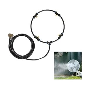 attach misting fan – outdoor spray fan tubing set, misting fan cooler for outdoor patio garden water cooling fan cooler accessories (black)