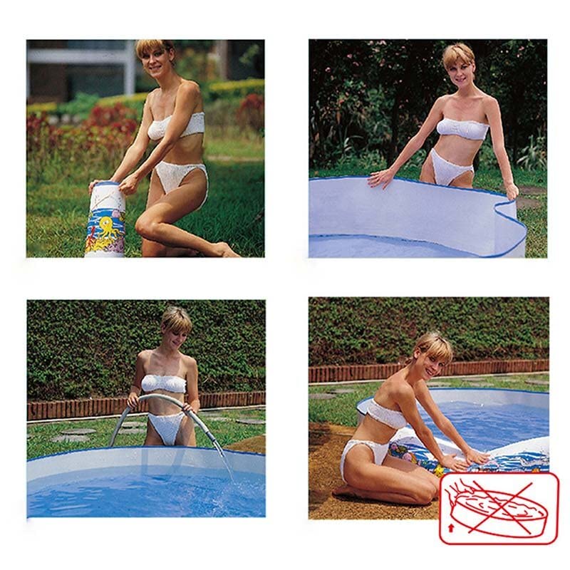 4ft-8ft Family Swimming Pool Garden Outdoor Summer Kids Paddling Pools No Inflation Pool 152 * 25cm/0.9