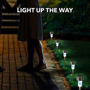 KANE LONO Solar Pathway Lights - (6 pcs) Solar Yard Lights Powered by The Sun | Portable Garden and Solar Landscape Lights | IP44-Rated Solar Landscape Lighting | Solar Lawn Lights Last up to 8 Hours