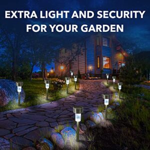 KANE LONO Solar Pathway Lights - (6 pcs) Solar Yard Lights Powered by The Sun | Portable Garden and Solar Landscape Lights | IP44-Rated Solar Landscape Lighting | Solar Lawn Lights Last up to 8 Hours