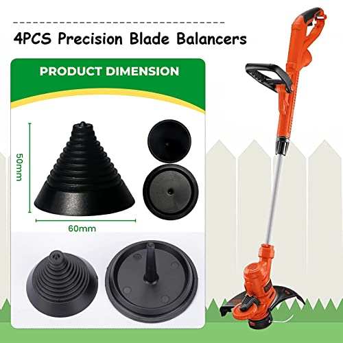 4 Pack Precision Blade Balancers, Lawn Mower Blade Sharpener Balancer Universal Blade Balancers for Balancing Lawnmower Blades Compatible with Most Lawnmower Blades for Outdoor Courtyard Garden Grass