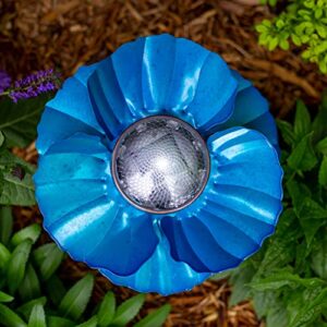 Desert Steel Flower Solar Light (Blue Poppy)