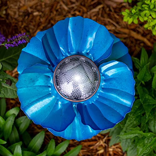 Desert Steel Flower Solar Light (Blue Poppy)