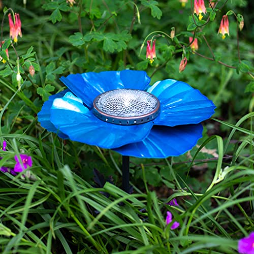 Desert Steel Flower Solar Light (Blue Poppy)