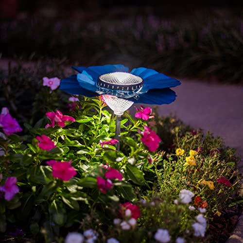 Desert Steel Flower Solar Light (Blue Poppy)