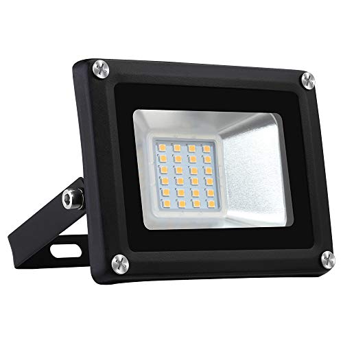 Getseason 20W Led Floodlight,110V Led Exterior Flood Lights,2000Lm Led spotlights 3000K Warm White Outdoor and Indoor IP65 Waterproof Security Light for Garage, Garden