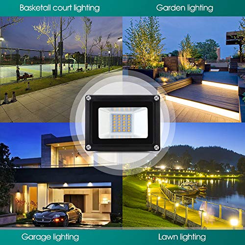 Getseason 20W Led Floodlight,110V Led Exterior Flood Lights,2000Lm Led spotlights 3000K Warm White Outdoor and Indoor IP65 Waterproof Security Light for Garage, Garden