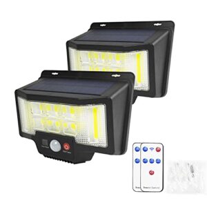 nodinihu solar lights outdoor,3 lighting modes,cob led solar powered motion sensor outdoor lights,ip65 waterproof security flood lights,for garden yard patio (2pack)