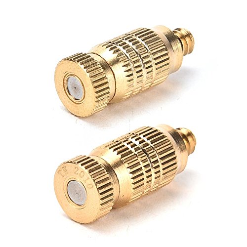 WarmShine 20 Pcs 0.15mm Garden High Pressure Spray Misting Nozzle Atomizing Nozzle For landscaping,, air humidification, 0.006" Orifice (0.15mm), 3/16 UNC,Operation Pressure(20 - 80)kg