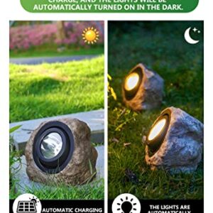 Solar Spot Lights Outdoor, IP65 Waterproof 40 LEDs Solar Landscape Spotlights,USB & Solar Powered Wall Lights Dark Sensing Auto On/Off,2 Modes Outdoor Solar Garden Lights for Yard Porch