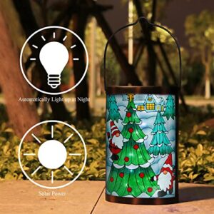 MUMTOP Solar Lanterns Outdoor Hanging Solar Lights Tree Decorative Waterproof LED Light Tabletop Lamp for Tabletop Outside Yard Patio Garden Christmas Decorations