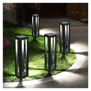 solar pathway lights outdoor waterproof 19″, 4 pack outdoor floor lamps stainless steel decorative, solar path lights for walkway pathway yard garden patio driveway