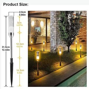 GreenClick Extendable 6 Pack LED Path Lights Super Bright 570 Lumen Garden Lights Warm White 4.8W 12V Landscape Lighting Waterproof Acrylic Bubble Outdoor Pathway Lights for Yard Patio Walkway, 2700K