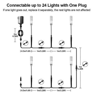 GreenClick Extendable 6 Pack LED Path Lights Super Bright 570 Lumen Garden Lights Warm White 4.8W 12V Landscape Lighting Waterproof Acrylic Bubble Outdoor Pathway Lights for Yard Patio Walkway, 2700K