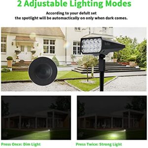 ketive Bright Solar Spotlights Outdoor,Solar Outdoor Light Waterproof, Auto-ON/Off Last a Whole Night Yard Lights, Cold White, 6 Pack