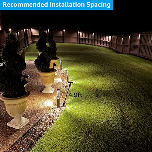 LEONLITE Low Voltage Landscape Lights, Unique Lighting Effects LED Pathway Lights, 172LM 3W 12-15V AC/DC, IP65, Aluminum Landscape Outdoor Driveway Light, 3000K Warm White, Black Finish, Pack of 6