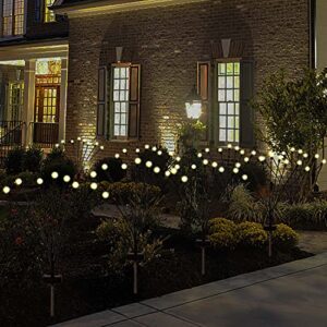 NBQQ Solar Garden Lights,Solar Firefly Lights,2 Pack 16 Heads Solar Swaying Lights Outdoor Decorative,Sway by Wind, High Flexibility Iron Wire & Heavy Bulb Base,Yard Patio Pathway Lawn Decoration