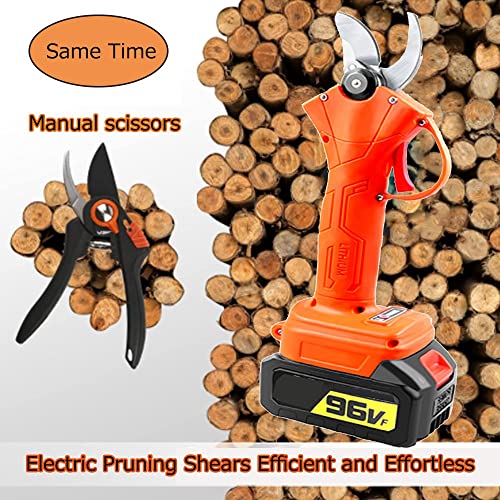 Garden Pruning Shears Cordless Electric Pruning Shears 23mm Max Cutting Diameter Electric Secateur Branch Cutter 21V Tree Pruner Rechargeable Garden Fruit Bushes Trimmer ( Size : 3.0 one battery )