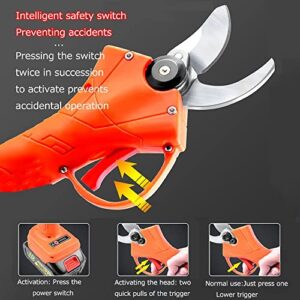 Garden Pruning Shears Cordless Electric Pruning Shears 23mm Max Cutting Diameter Electric Secateur Branch Cutter 21V Tree Pruner Rechargeable Garden Fruit Bushes Trimmer ( Size : 3.0 one battery )