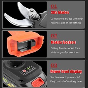 Garden Pruning Shears Cordless Electric Pruning Shears 23mm Max Cutting Diameter Electric Secateur Branch Cutter 21V Tree Pruner Rechargeable Garden Fruit Bushes Trimmer ( Size : 3.0 one battery )