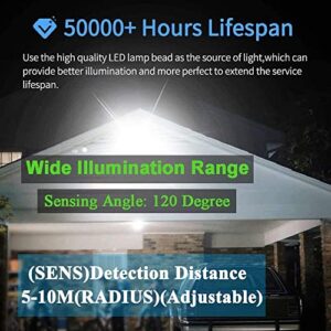 Houssem 30W LED Flood Light with PIR Security Lighting Outside Spotlight Led Search Lamp 110V Floodlights for Outdoor Garden Street Square Cool White[Energy Class A+]