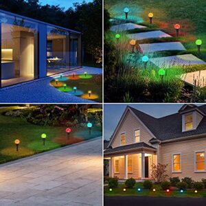 Upgrade Solar Garden Lights,10LEDs Outdoor Pathway Lights Powered DIY Fairy String Outside Waterproof Landscape Stake Decoration for Lawn Yard Walkway Garden