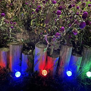 Upgrade Solar Garden Lights,10LEDs Outdoor Pathway Lights Powered DIY Fairy String Outside Waterproof Landscape Stake Decoration for Lawn Yard Walkway Garden