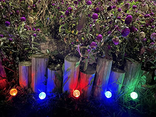 Upgrade Solar Garden Lights,10LEDs Outdoor Pathway Lights Powered DIY Fairy String Outside Waterproof Landscape Stake Decoration for Lawn Yard Walkway Garden