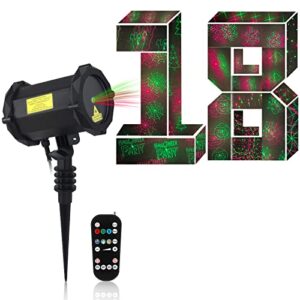 poeland 18 patterns garden lights moving laser christmas projector halloween decoration for home and garden