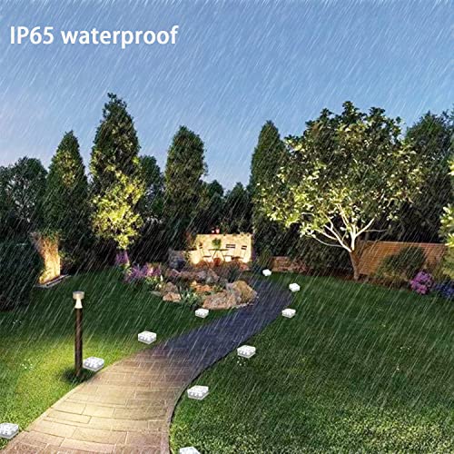 WAHZAUS Solar Ground Lights, 4” x 4” Square Garden Solar Lights Outdoor Waterproof, Solar Outdoor Lights for Garden Lawn Yard Walkway Patio Grounds Decorations.（4 Pack White）