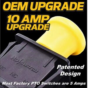 HD Switch - 10 AMP Upgrade - Blade Clutch PTO Switch Replaces John Deere AM131966 L120 L130 - D140 D150 D155 D160 D170 - LA130 LA140 LA145 LA150 LA155 LA165 LA175