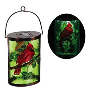 new creative cardinal garden friends hanging solar lantern