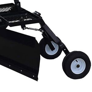 Field Tuff ATV-05ATVGB 60 Inch Wide Steel Tow Behind Grader Leveler Blade Trailer with Adjustable Height, Angle, and Depth for ATV and UTV, Black