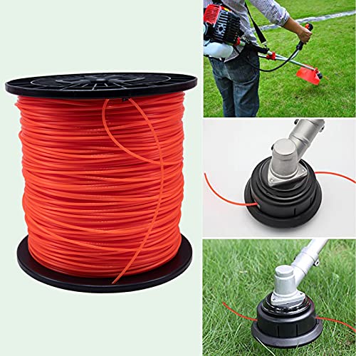 KAKO 095 Inch Trimmer Line, 0.095" Weed Wacker Eater String, Commercial Grade Round Nylon String Trimmer Line Replacement for String Trimmer Weed Trimmer .095"-1280ft-5lb-Spool（ Orange）