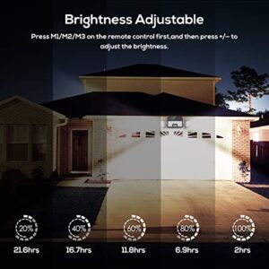 Solar Outdoor Lights Motion Sensor, 125 LED Waterproof IP65, 360° Adjustable 3 Heads Motion Sensor Lights with Remote Control, Wireless Security Lights Motion Outdoor Garden Garage Porch Yard