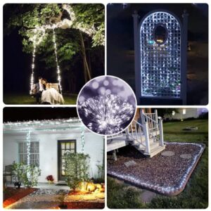 SUWITU Super-Long 78Ft 240 LEDs Solar String Lights Outdoor, Solar Fairy String Light with 8 Modes,Waterproof Copper Wire Solar Twinkle Lights for Trees Garden Yard Porch Party Xmas Decor(Cold White)