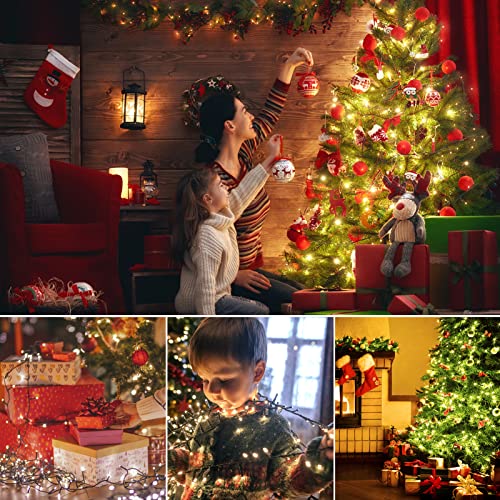 SUNTIAN Christmas String Lights,105FT Connectable Fairy Twinkle Light 300 LED Indoor Lights String with Remote[8 Modes & Waterproof],for Home Decoration, Christmas Patio Garden Wedding Party (White)