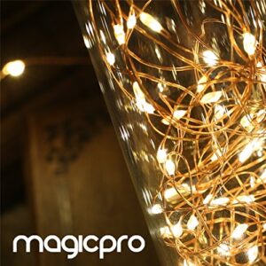 MagicPro Solar String Lights, 100 LEDs Starry String Lights, Copper Wire Solar Lights Ambiance Lighting for Outdoor, Gardens, Homes, Dancing, Christmas Party 2 Pack